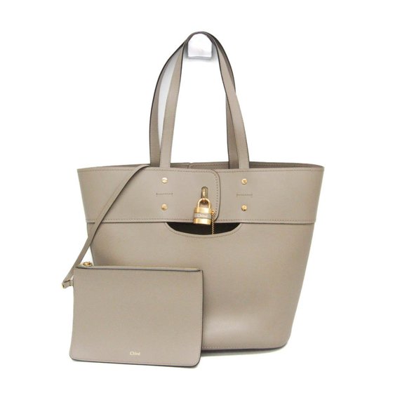 Chloe | Bags | Chloe Gray Leather Tote Bag | Poshmark
